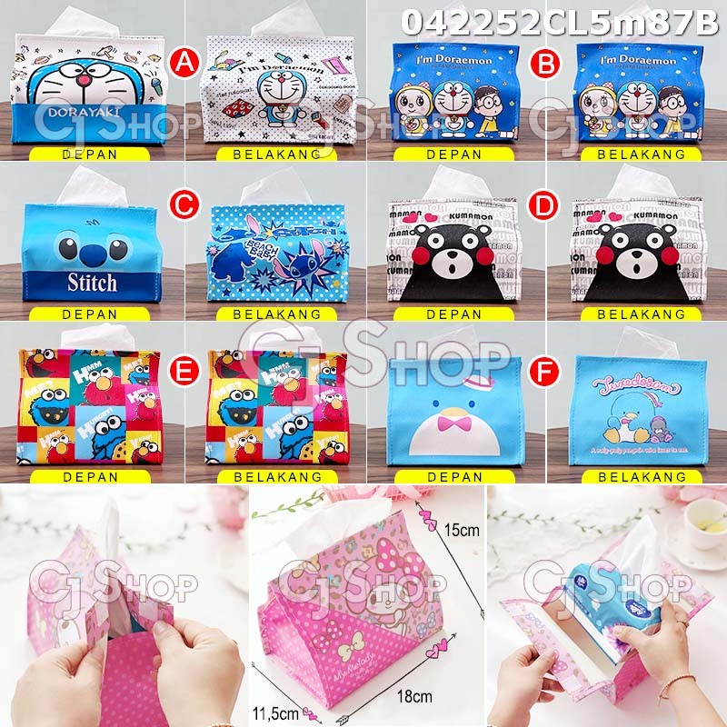 Doraemon Stitch Kumamon Elmo TuxedoSam Tissue Holder 042252 | Shopee ...