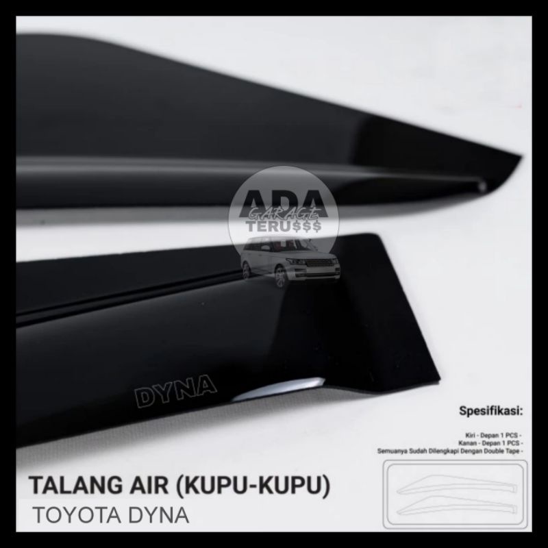 Toyota Dyna Truck Car Water Gutters Butterfly & Slim Model Pair of 2 ...