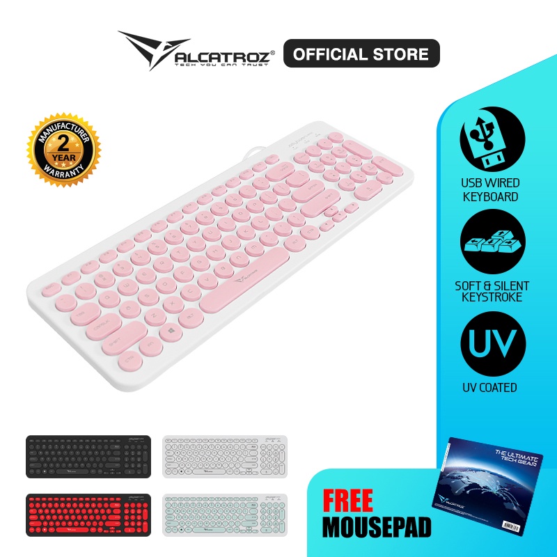 Keyboard Alcatroz Wired JellyBean U200 UV Coated Keypads [2 Years ...