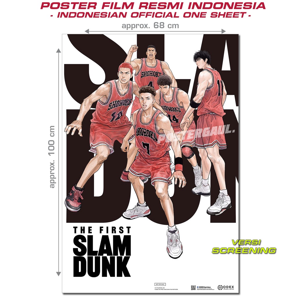 THE FIRST SLAM DUNK Movie Poster - original Indonesian one sheet ...