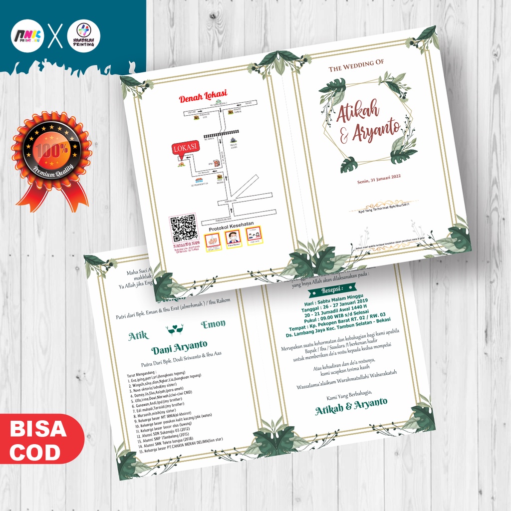 Bc Aesthetic Wedding Invitation 150 gsm | Shopee Malaysia