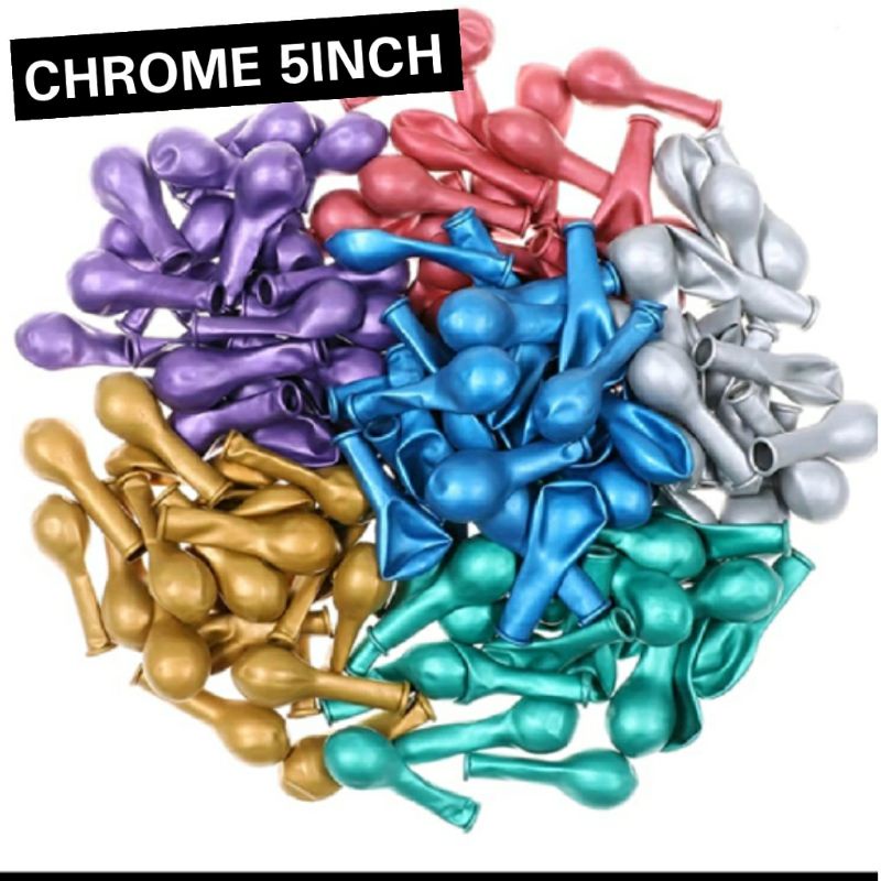 5inch CHROME Latex Balloons Small Birthday Balloons 050 | Shopee Malaysia