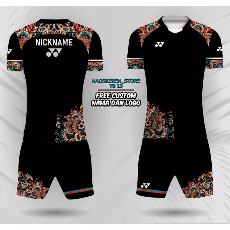 Badminton Jersey Suit Batik Badminton Jersey Suit Batik Badminton Shirt ...