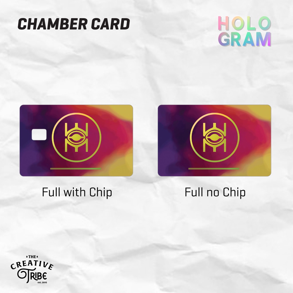 Chamber Card - HOLOGRAM Skin Card Sticker - Vinyl ATM Debit Credit ...