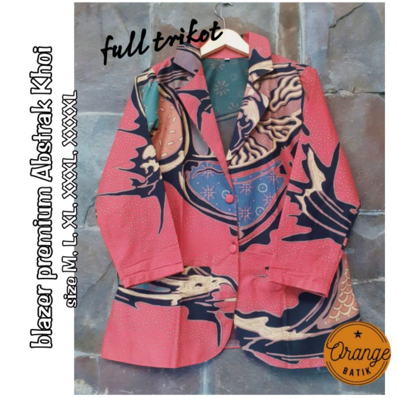 Abstract Koi Full Tricot Batik Blazer | Shopee Malaysia