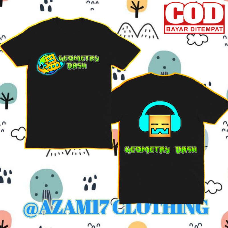 Geometry Dash Game Geometry Dash x Roblox Children's Clothes T-shirt ...