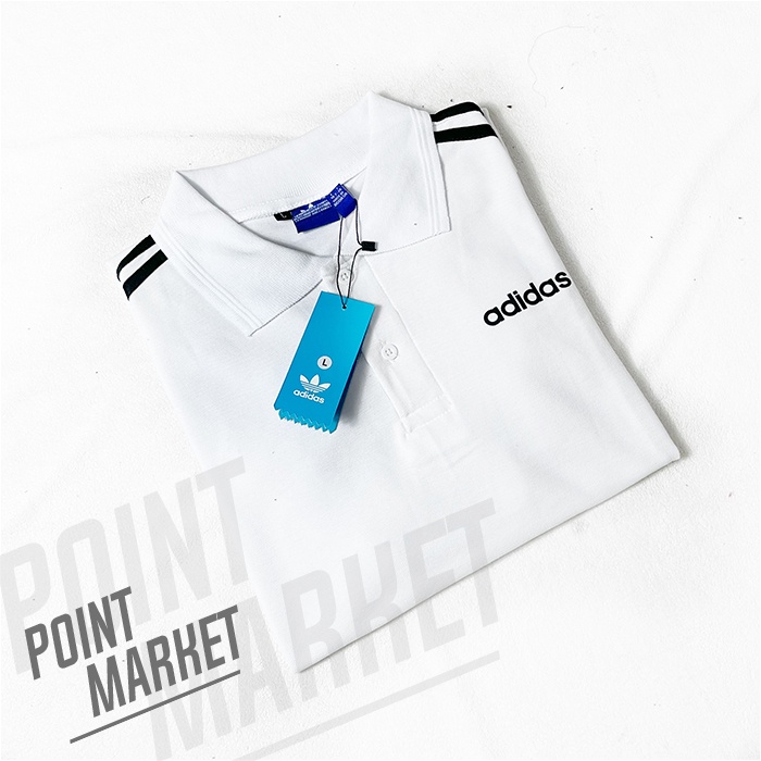 HITAM PUTIH Baju Collar KAOS Tiedye POLO SHIRT ADDS LIST Black White ...