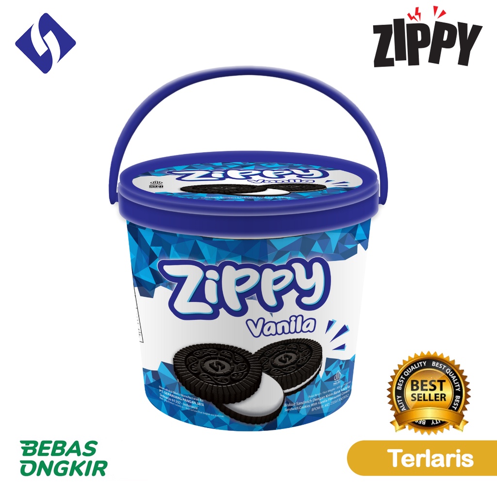 Zippy Vanilla Flavored Bucket Sandwich Biscuits 300 gr | Shopee Malaysia