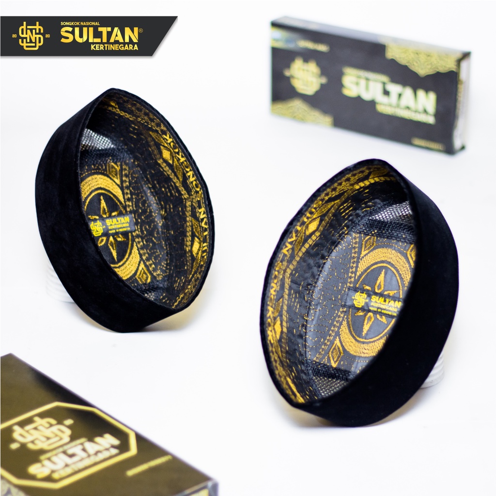 MERAH HITAM PUTIH HIJAU Sultan Songkok - Peci Nu Songkok Black Special ...