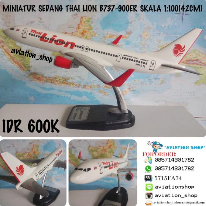 Miniature Thai Lion Boeing 737-900Er 1:100 Scale (42Cm) | Shopee Malaysia