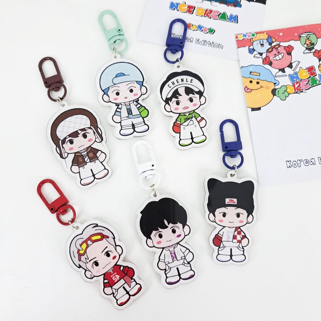 GANTUNGAN NCT Dream Candy Chibi Acrylic Keychain Full Body Character ...