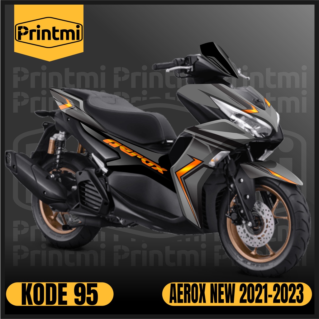 Printmi Decal Motorcycle Sticker Aerox New 155 2021 2022 2023 2024 Connected Full Body Sticker ...