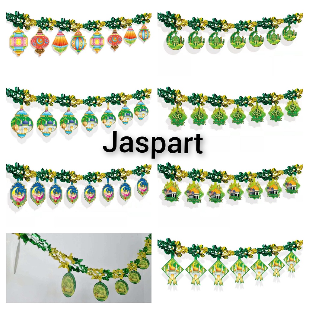 Eid DECORATIONS SLINGER GARLAND FOIL PULLS RAMADHAN EID EID UL FITRI ...