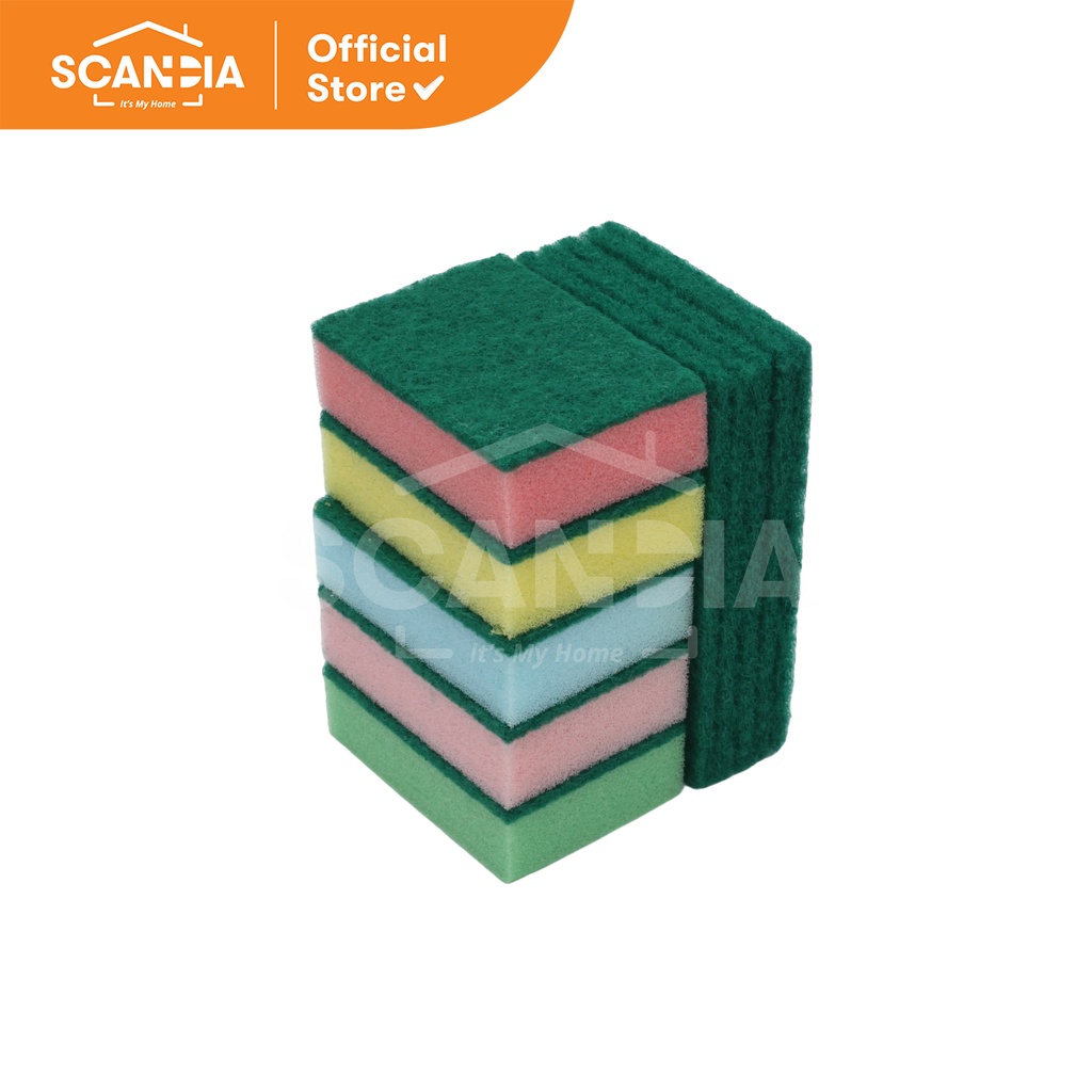 Scandia Sponge Scourer Pad 10 Pcs (BC0073) | Shopee Malaysia