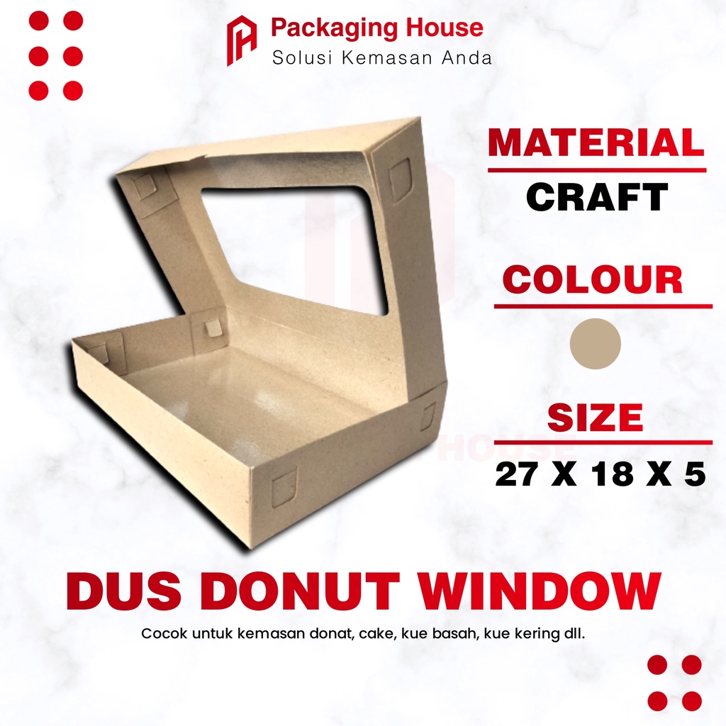 [10Pcs] Window Donut Box Contains 6 Laminates | Donut Box 27x18.5 x 5 ...