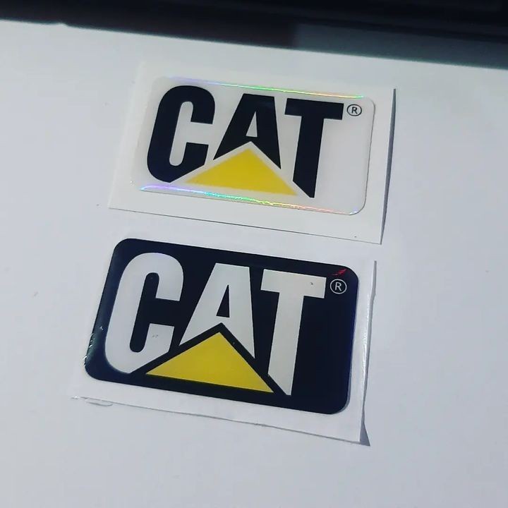 Caterpillar CAT Resin Embossed Sticker Small 3D Logo Sticker Box Unit ...