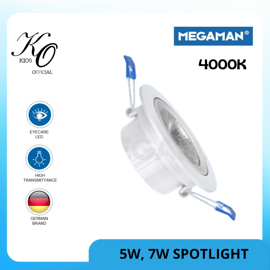 Megaman Spotlight LED MQTL2048 CL 4000K/5W/7W | Shopee Malaysia
