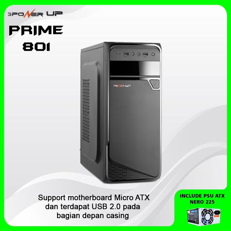 Office CASING 3 POWER UP PRIME SERIES 801 - With PSU NERO 225W | Shopee ...
