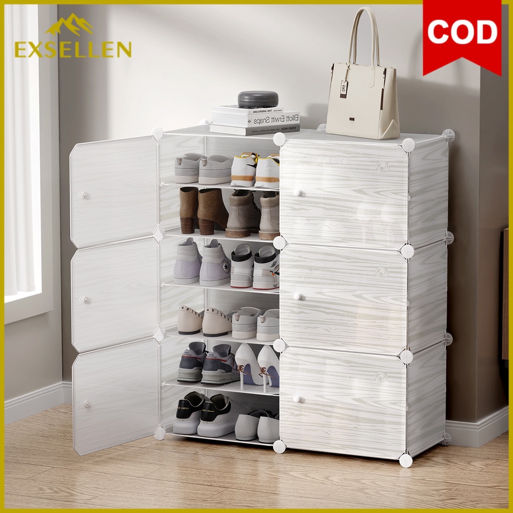 Minimalist 2-column Shoe Rack 6-Layer Multipurpose Shoe Cabinet Thick ...