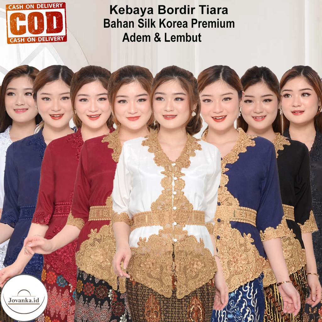 Luxurious Modern Embroidered Kebaya Top | Contemporary Bridal Kebaya ...