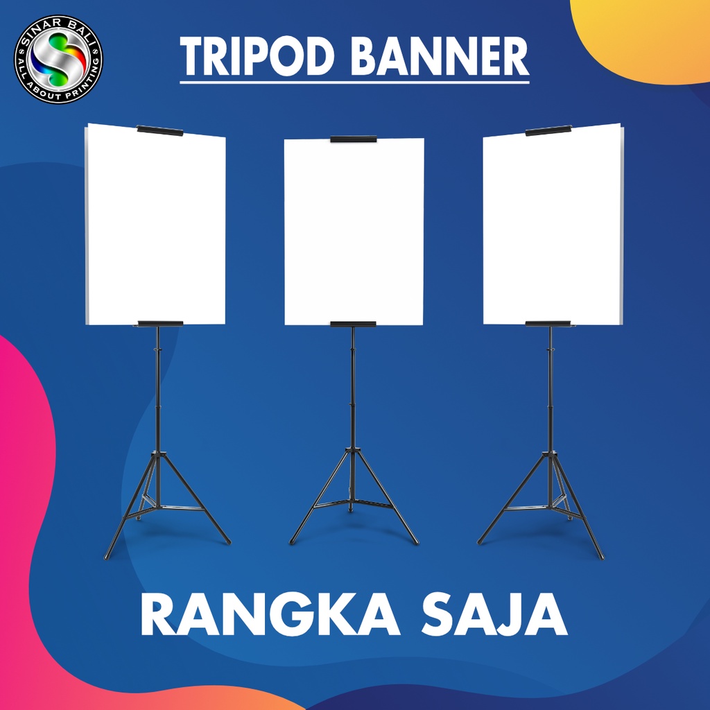 Banner Tripod FRAME / Banner Tripod Stand / 2 Side Acrylic Display ...
