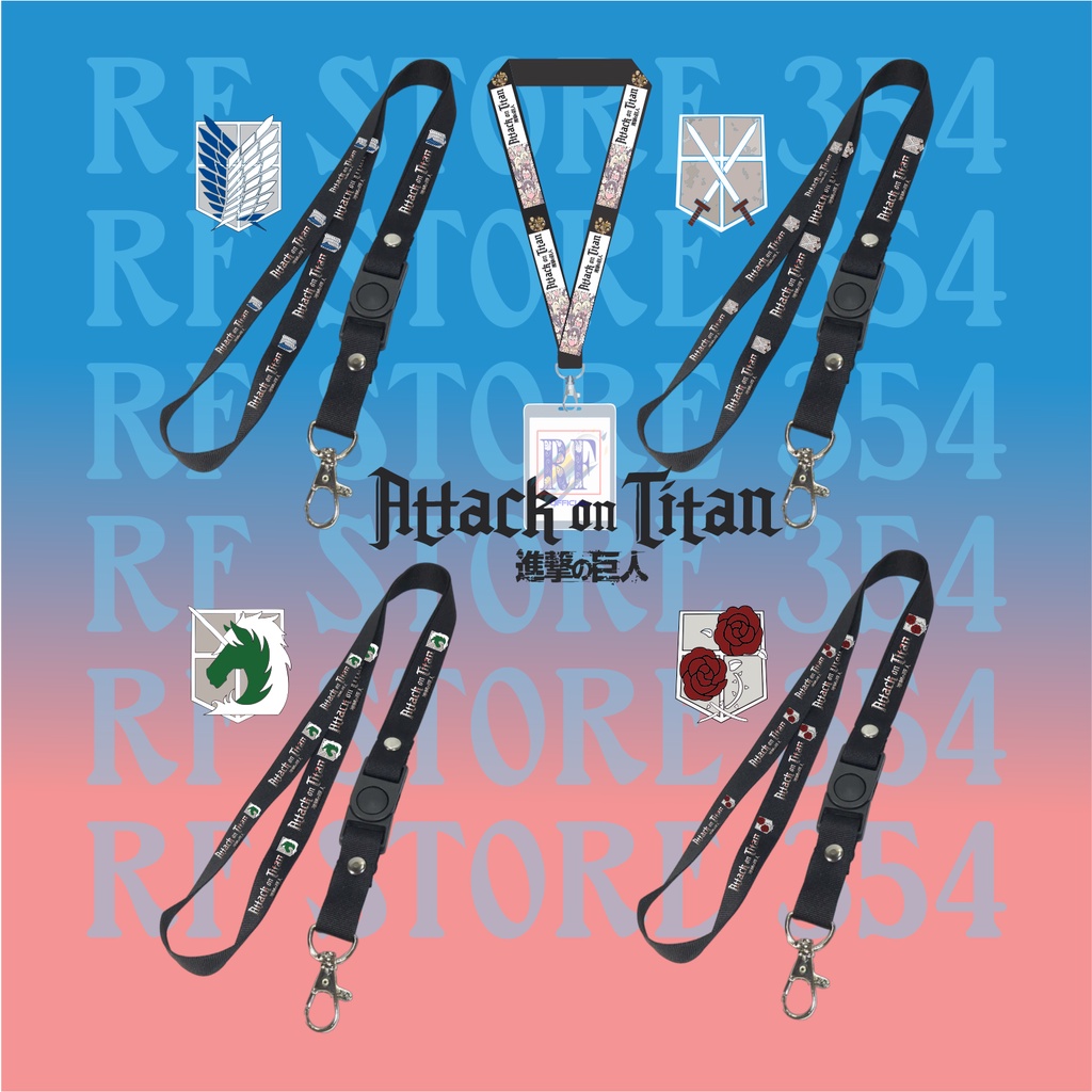 GANTUNGAN Aot ATTACK ON TITAN LANYARD ROPE | Singeki NO KYOJIN LANYARD ...