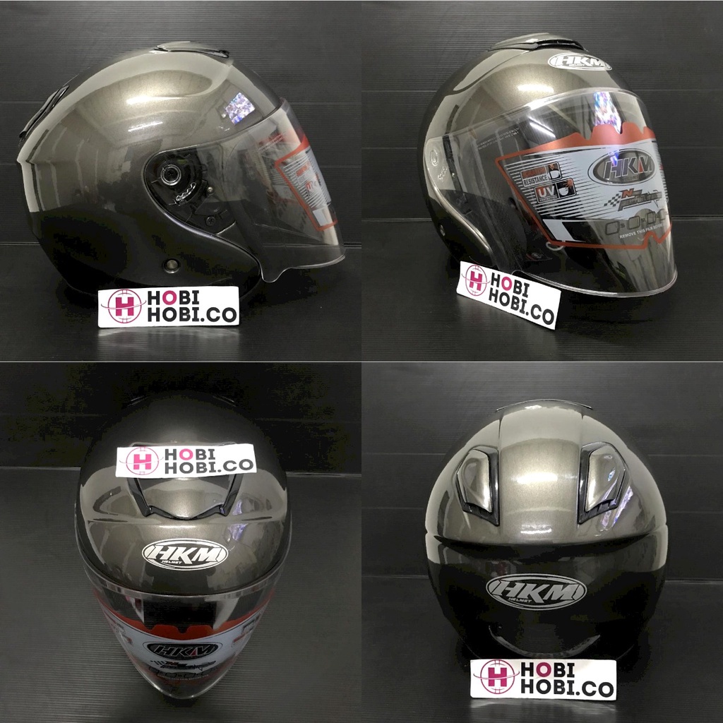 Kyoto SOLID GUNMET DOFF HALF FACE SNI Helmet | Shopee Malaysia