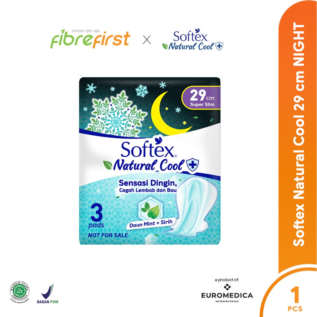 Sample Softex Natural Cool+Super Slim Wing 29cm 3 pads NIGHT (1Pcs) | Shopee Malaysia