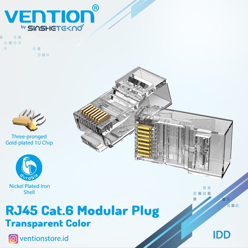VENTION - LAN Cable Head RJ45 Cat5e Cat6 UTP FTP Modular Plug 10pcs ...