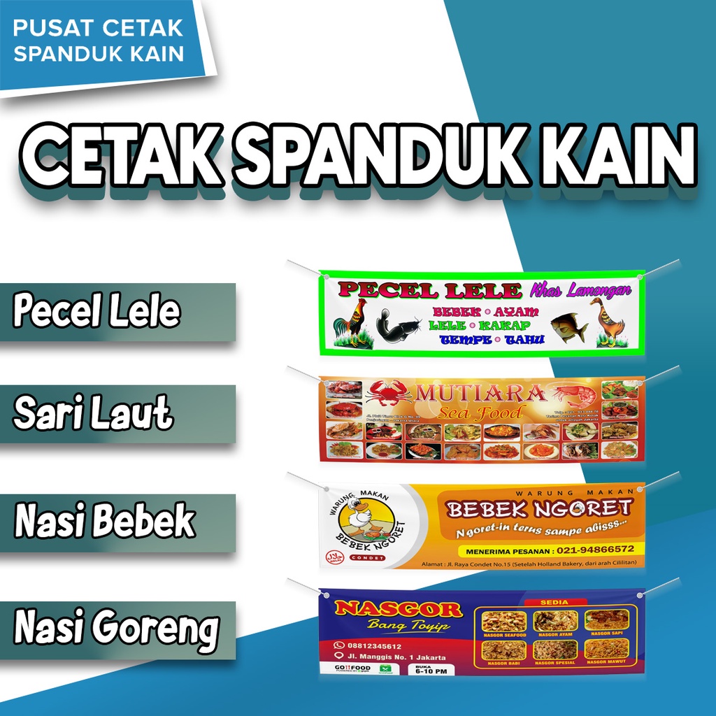 Print Banner Of PECEL LELE SARI LAUT Fabric PECEL Duck Rice PREMIUM ...