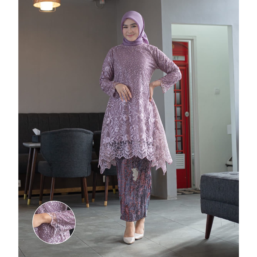 Kebaya tille/ kebaya modern Tunic/ kebaya Tunic/Bianca kebaya Set ...