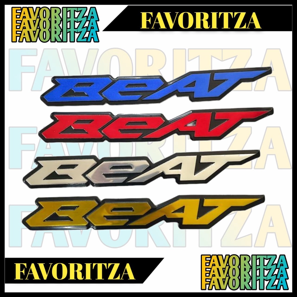 Beat LOGO embossed STICKERS / BEAT EMBLEM PRICE 1 SET LEFT RIGHT ...