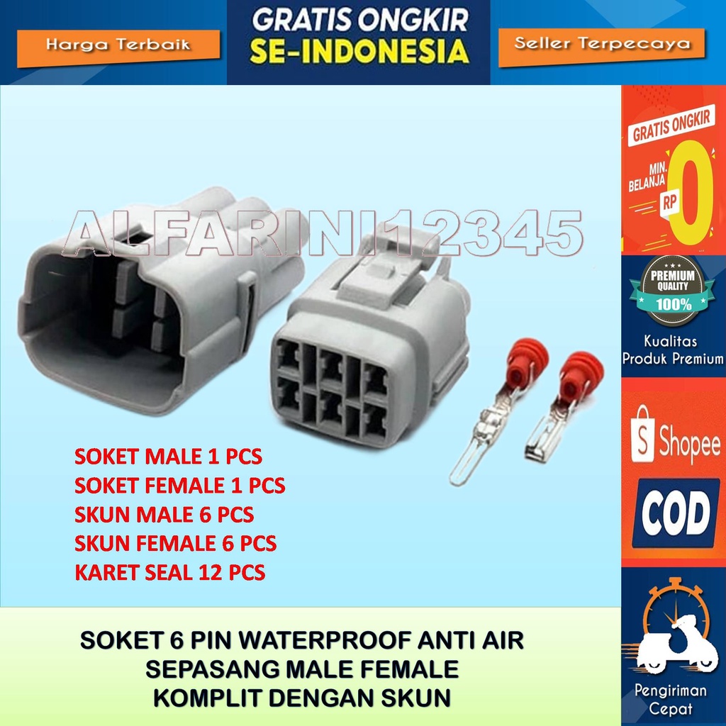 Waterproof FURUKAWA 6 PIN SOCKET - 6 PIN SOCKET DISTRIBUTOR DELCO DELKO ...