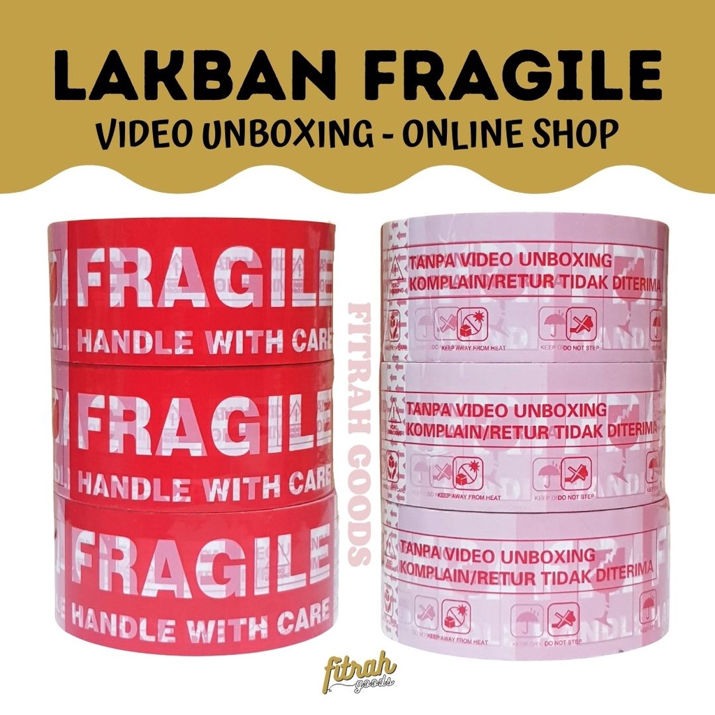 Fragile Duct Tape (Video Unboxing) for Online Shop | Shopee Malaysia