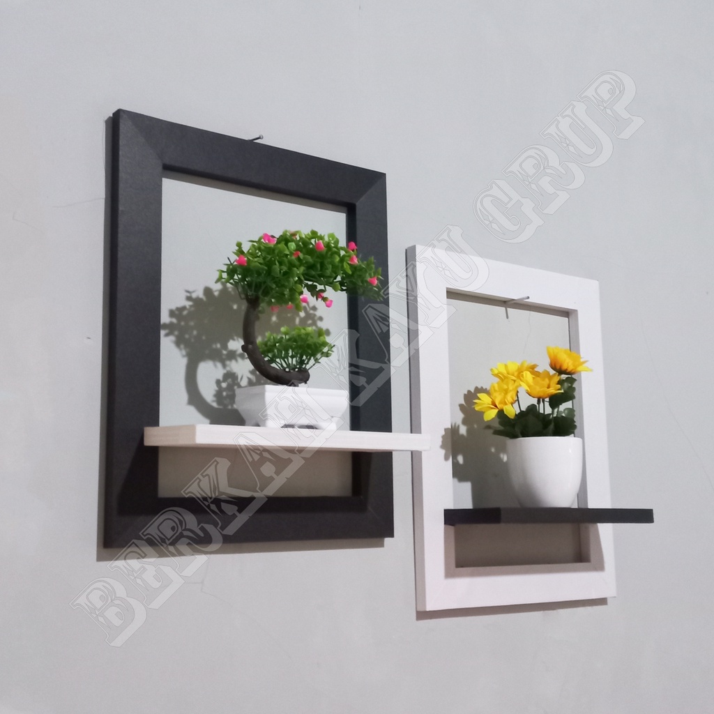 HIASAN DINDING KAYU Wall Decoration Frame Shelf, Wooden Frame, Wooden ...