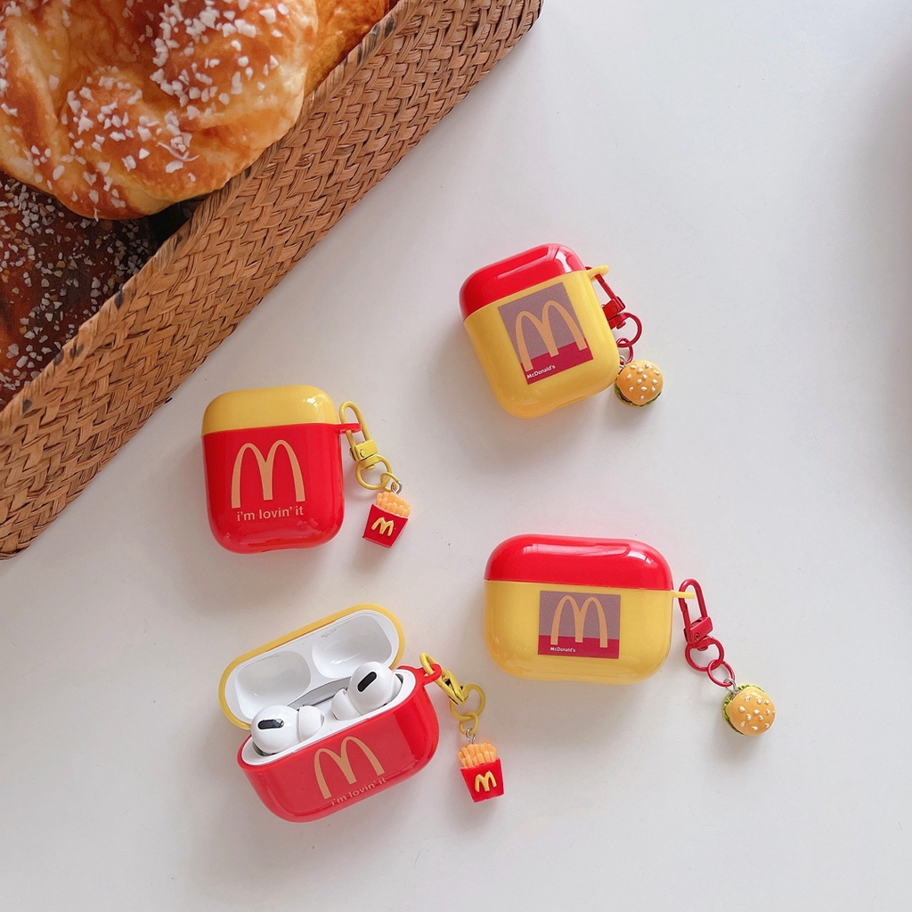 Fashion McDonald's case for airpods 1 2 3 pro gen 2 cover with keychain ...