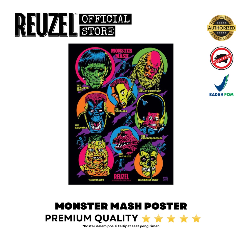Reuzel OFFICIAL MONSTER MASH POSTERS are sent in folded condition ...