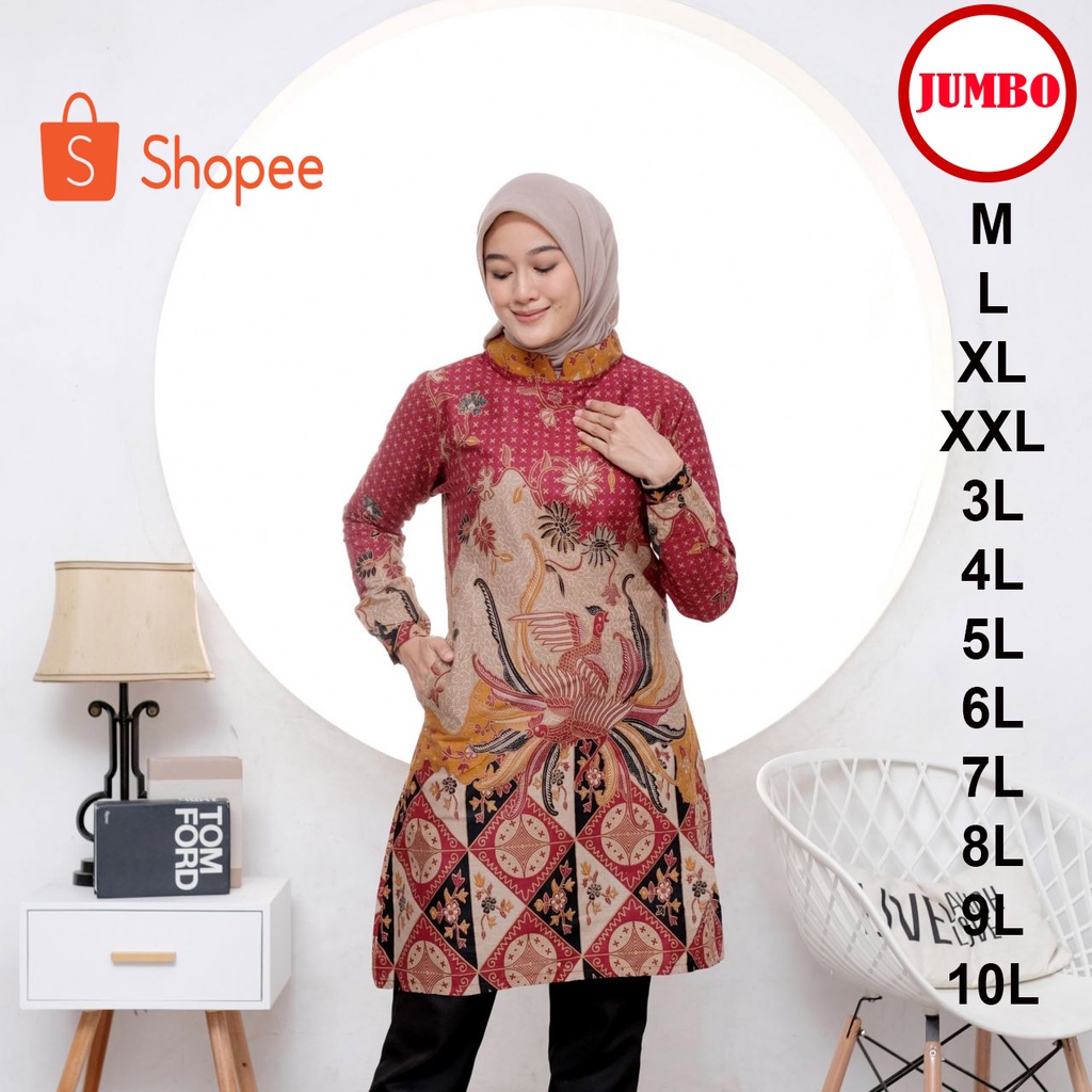 KEMEJA Couple JUMBO BATIK TUNIC JUMBO BATIK SHIRT JUMBO WOMEN'S TUNIC WOMEN'S FASHION WOMEN'S ...