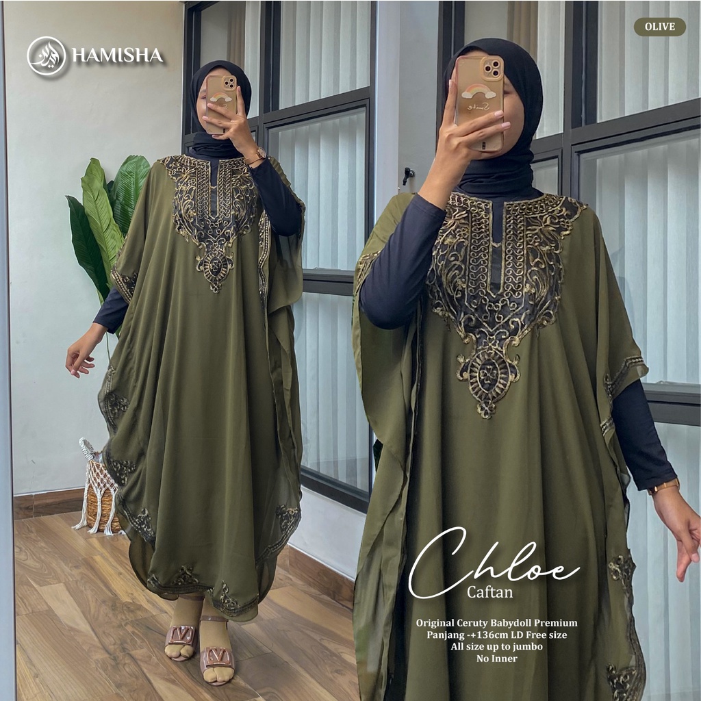 Chloe LUNA kaftan gamis muslim Embroidery Luxury original by hamisha ...