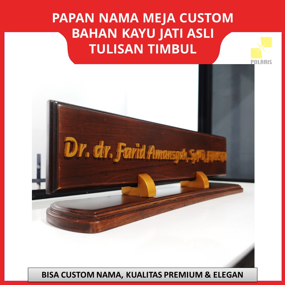 KAYU Office DESK NAME BOARD CUSTOM TEAK WOOD NAME - UNIQUE WOODEN NAME ...