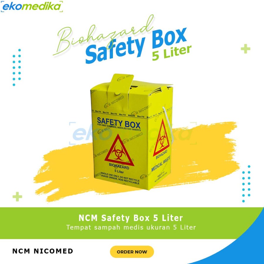 5 Liter Medical Safety Box - Biohazard NCM Medical Waste Box | Shopee ...