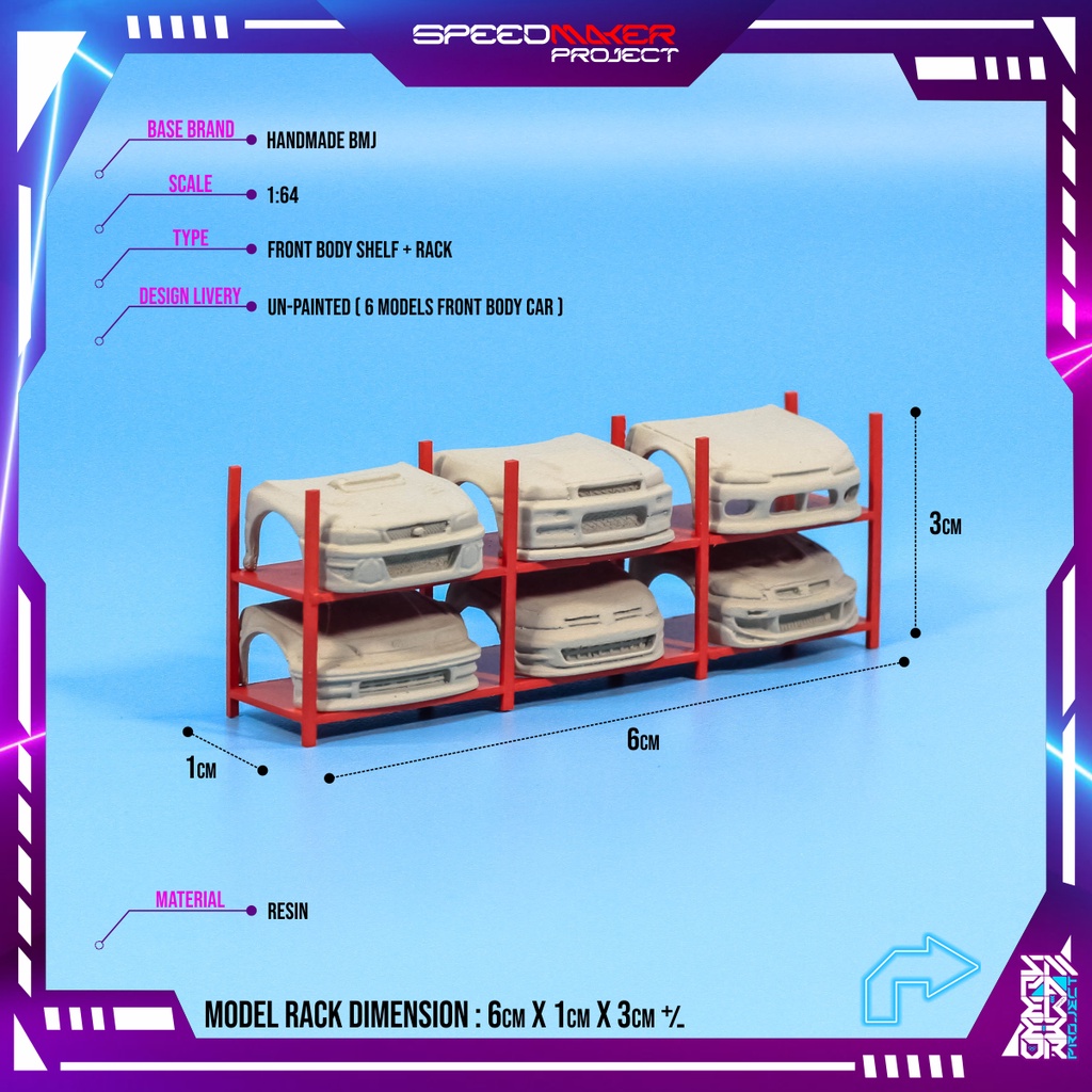 Front Body Shelf Rack Display Accessories Miniature Workshop Diorama ...