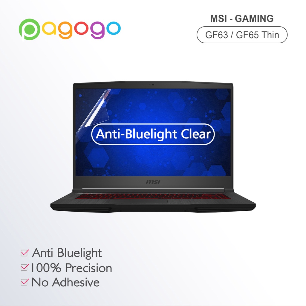 Screen Guard Skin Keyboard Protector Garskin Laptop Sticker Msi GF63 ...