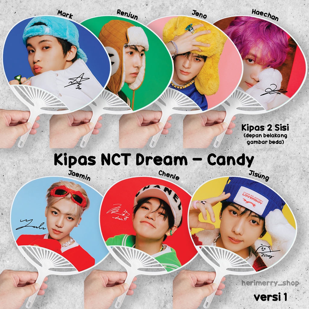 Nct Dream Candy fan - KPOP Merchandise Hand fan Unofficial Uchiwa ...