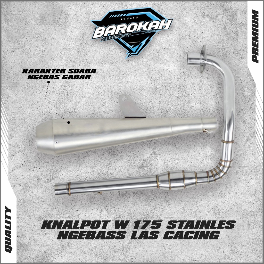 Kawasaki W175 TR Full Stainless Racing Exhaust, Custom | Shopee Malaysia