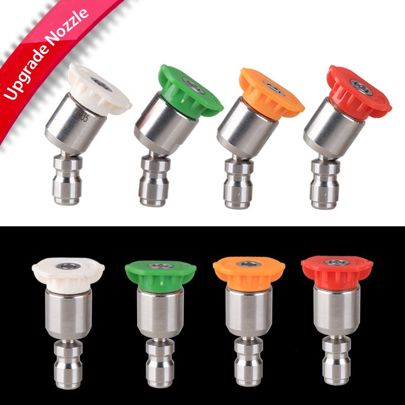Upgrade 1/4" Car High Pressure Washer Accessory Turbo Nozzles Sprayer ...