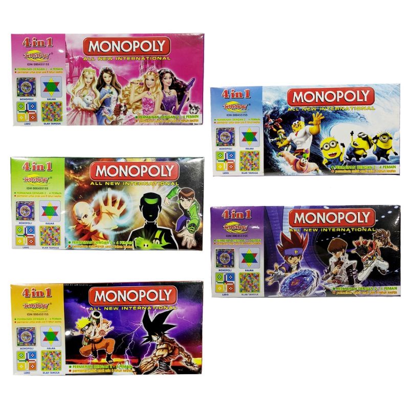 Monopoly toy 4 in 1 3in1 2in1 large monopoly small monopoly | Shopee ...