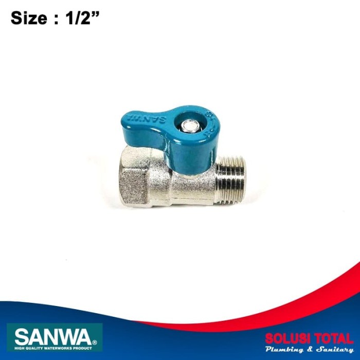Shopee/ Sanwa mini ball valve / small stop faucet (Male Female) 1/2" brass | Shopee Malaysia