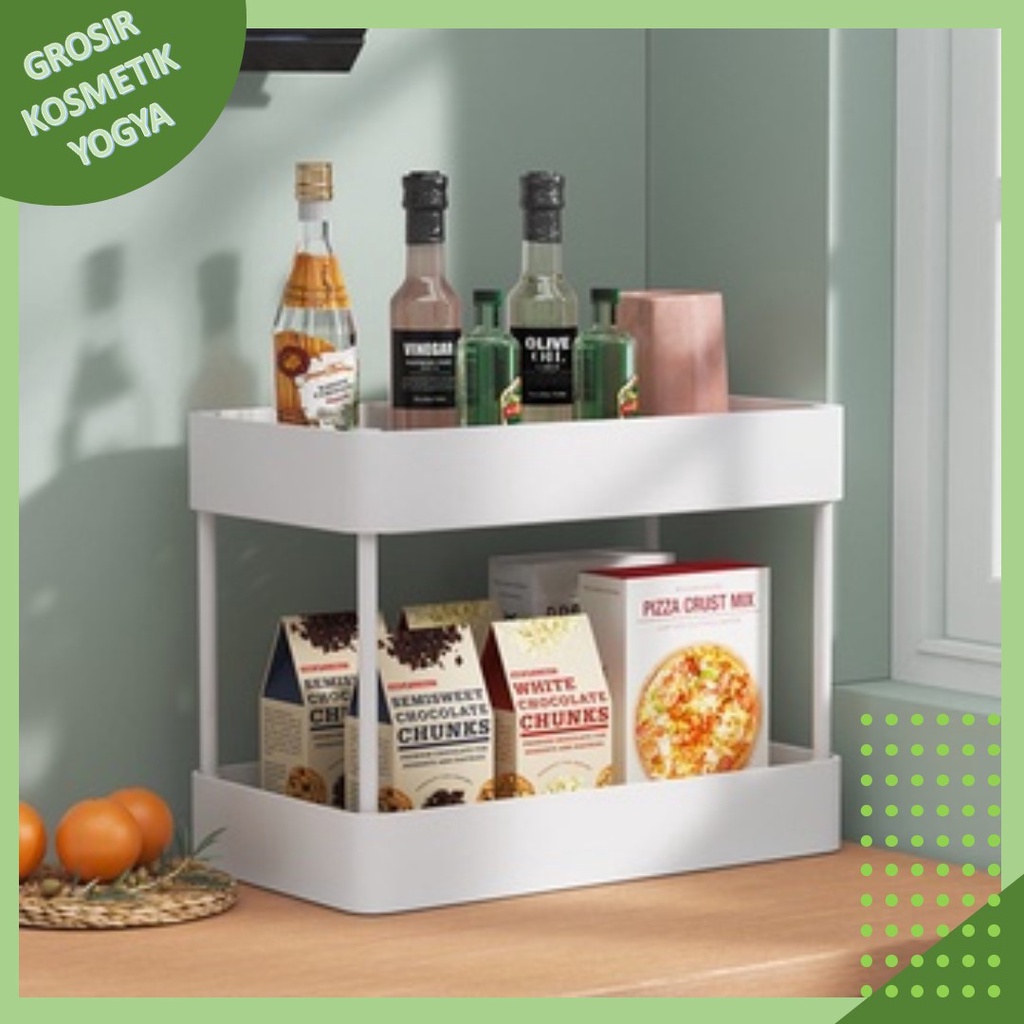 New!! Plastic Shelf Kelly Shelf 2-tier Multipurpose Shelf Kitchen Spice ...