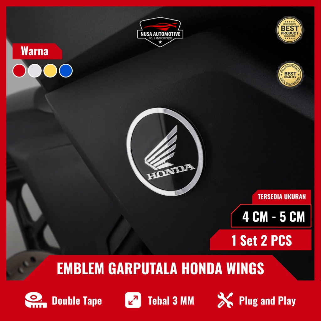 Nsa Honda Emblem Honda Stickers Embossed 3D Honda Wings Honda Logo 2pcs ...